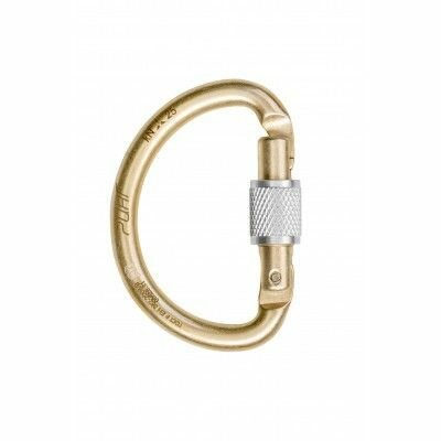 Ринг Карабин стальной полукруглый с муфтой keyloсk, 25 кН нагрузка 2549.29 кг. (№5)