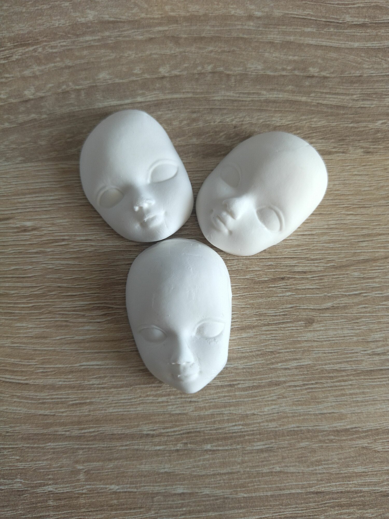 Набор лиц для ватной игрушки, кукол, малыш, карапуз, озорник, мальчик, девочка - 3 шт.