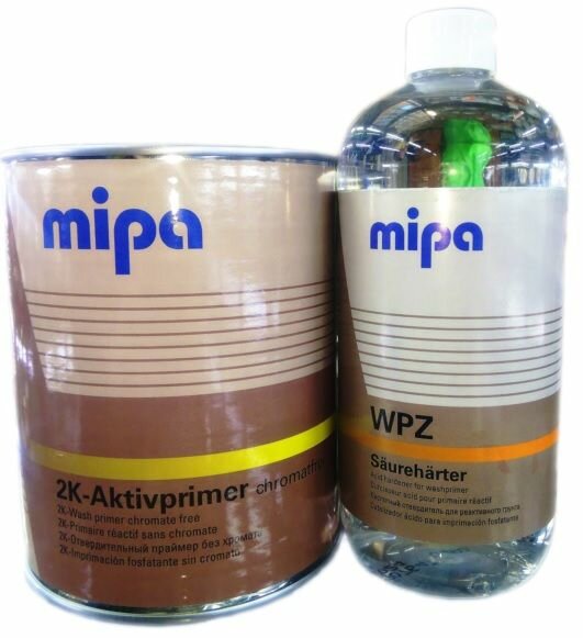 Грунт кислотный 2К HS WP Aktivprimer 1л + отвердитель Mipa Harter WPZ 0,5л