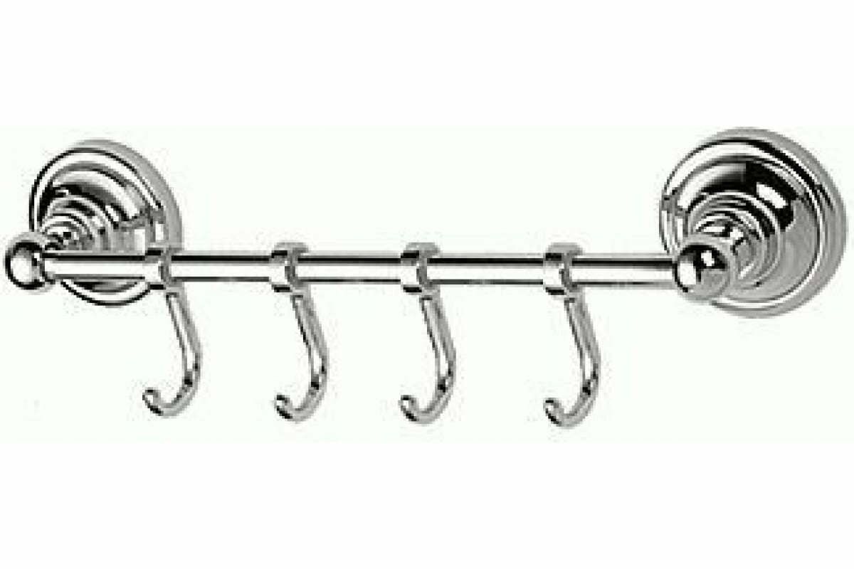 Крючки LEDEME L1405-4, для полотенец, 4 шт, хромированная латунь