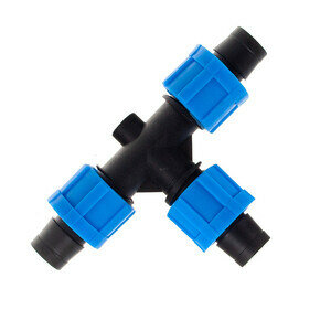 Тройник 1/2 для капельной трубки 16 мм