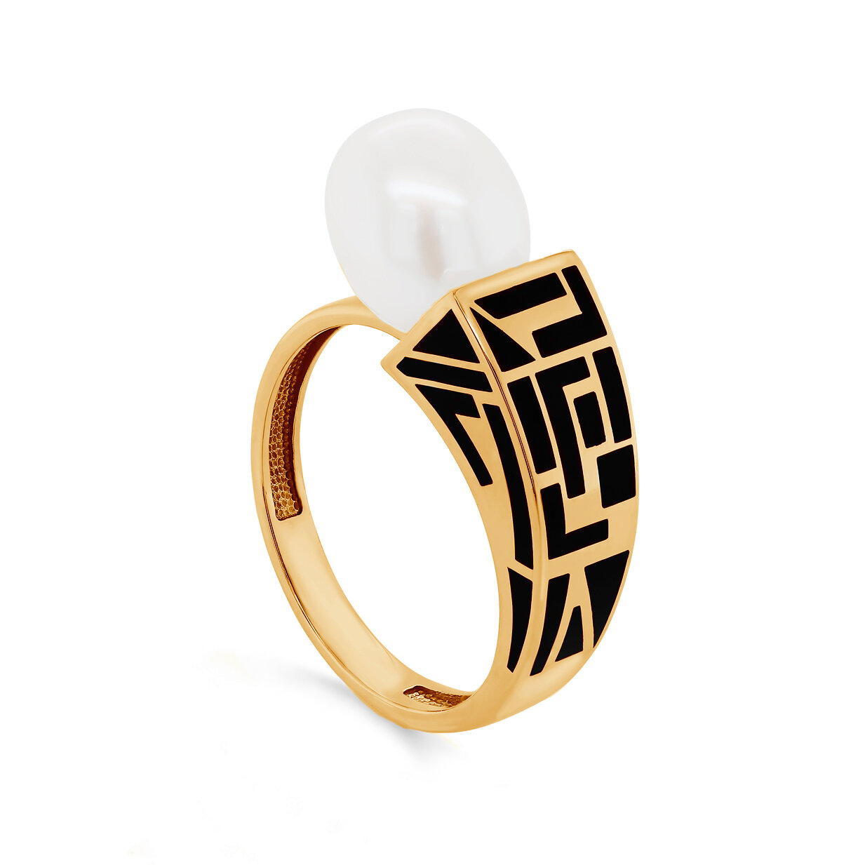 Кольцо, серебро, 925 проба, жемчуг