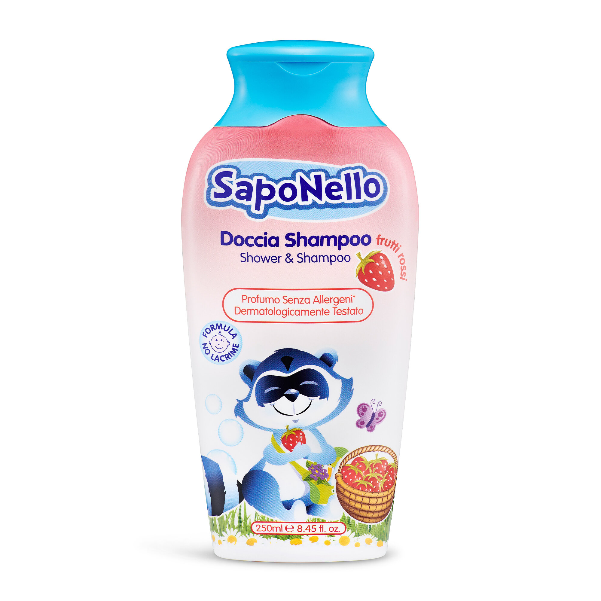 Гель для душа - Шампунь Felce Azzurra SapoNello Красные ягоды 250 мл