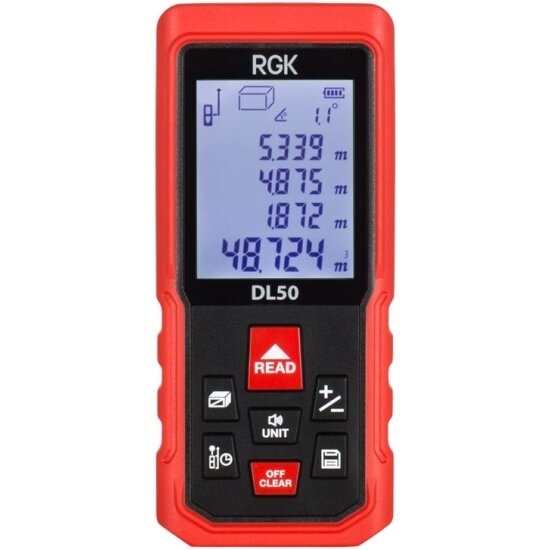 Лазерный дальномер с угломером Rgk DL50 с поверкой