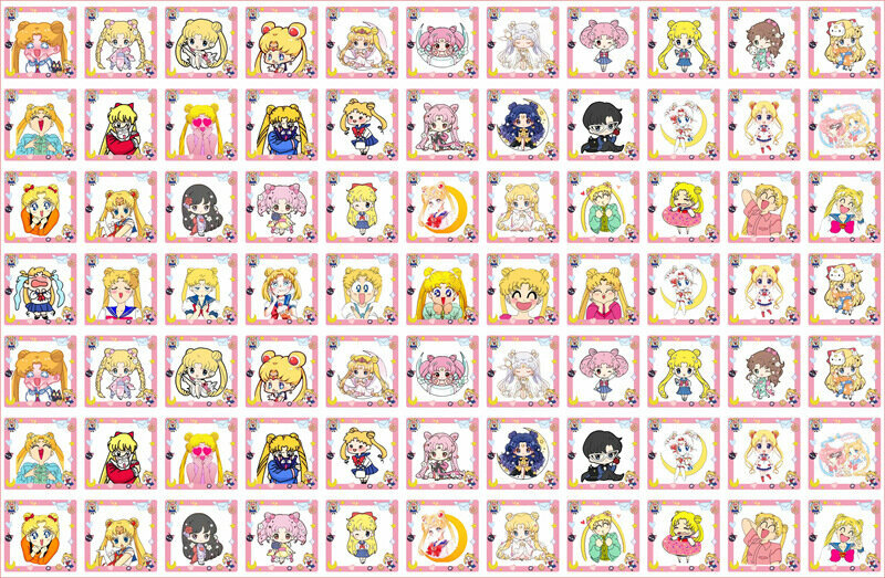 Двусторонние акриловые листы с изображением красивой девушки в японском мультяшном стиле, прозрачные аксессуары для рукоделия, маленькие наклейки.