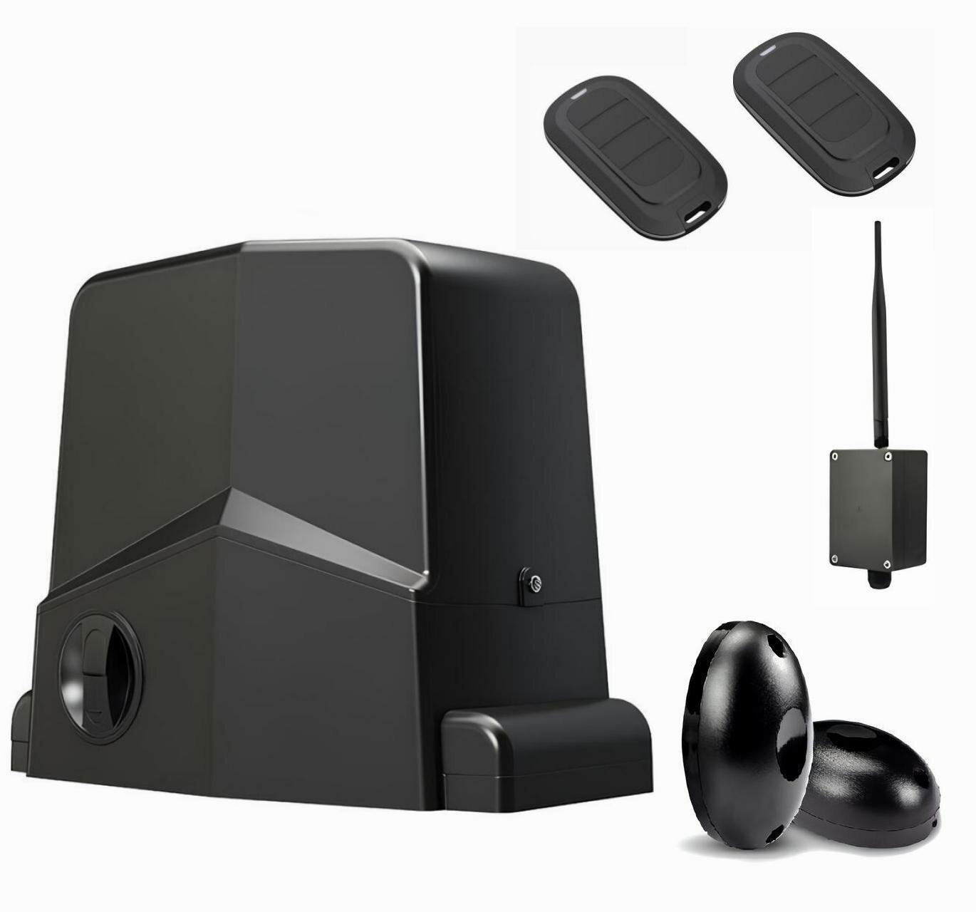 Автоматика для откатных ворот AN-MOTORS ARW-600MKIT-FK-BT, комплект: привод, фотоэлементы, 2 пульта, Bluetooth-модуль