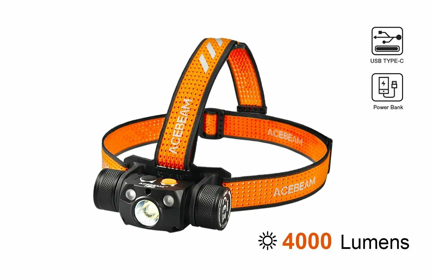 Налобный фонарь Acebeam H30 Cree XH-P 70.2 NW Нейтральный белый (5000К) + Красный и зеленый светодиод