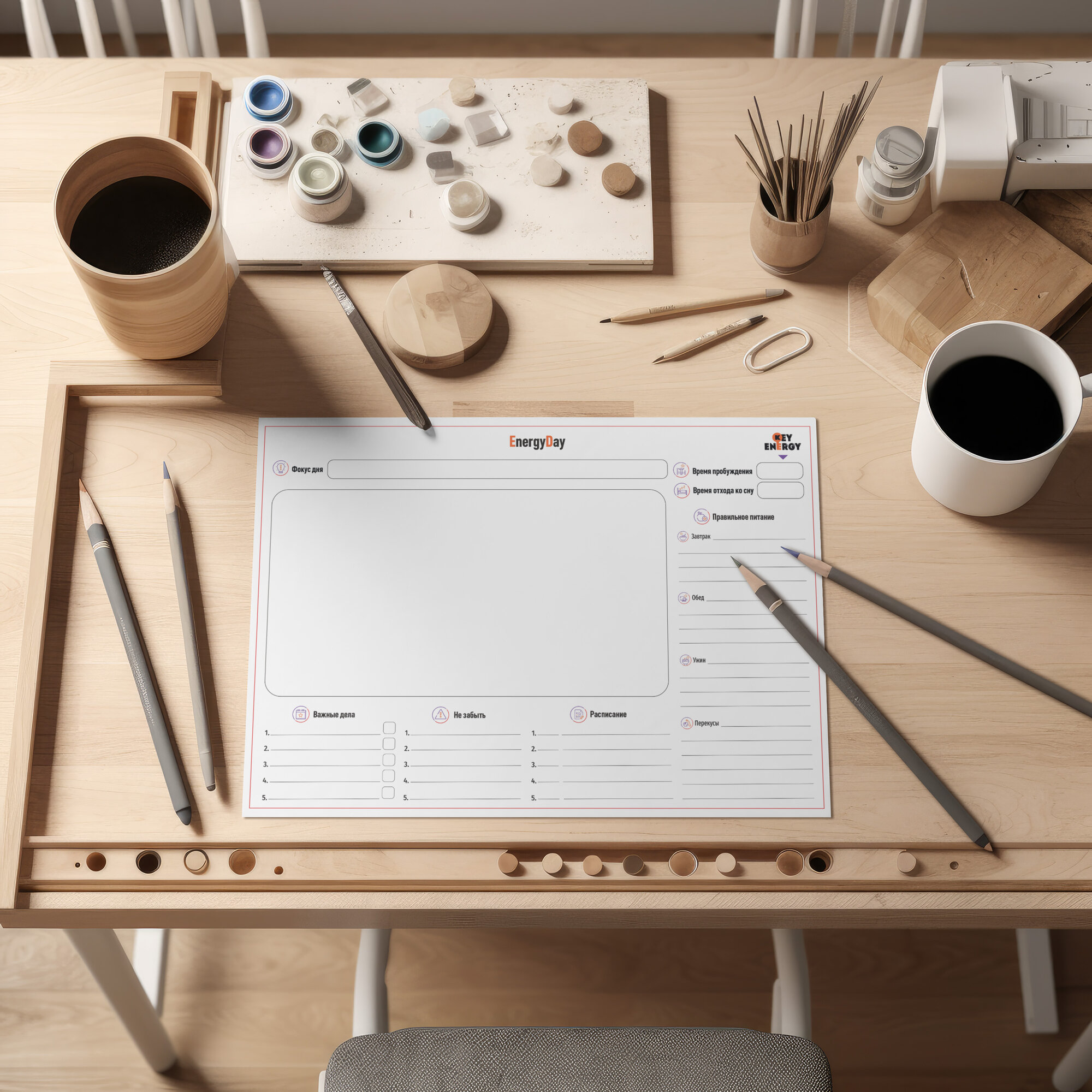 EnergyDay - Перемены в жизни начинаются с планера (А3, двухсторонний, ламинация)