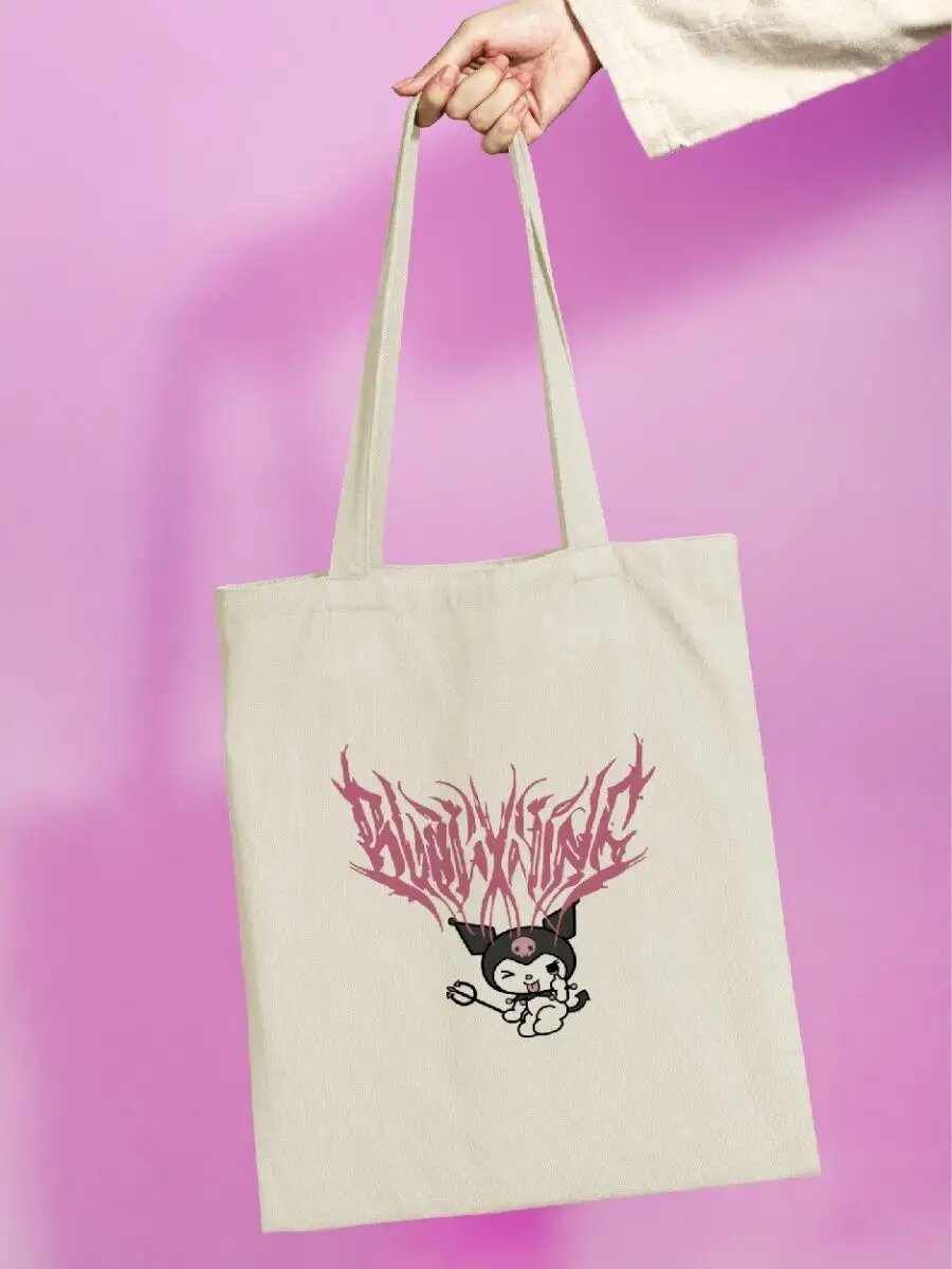 Сумка шоппер  с принтом Куроми, Май Мелоди