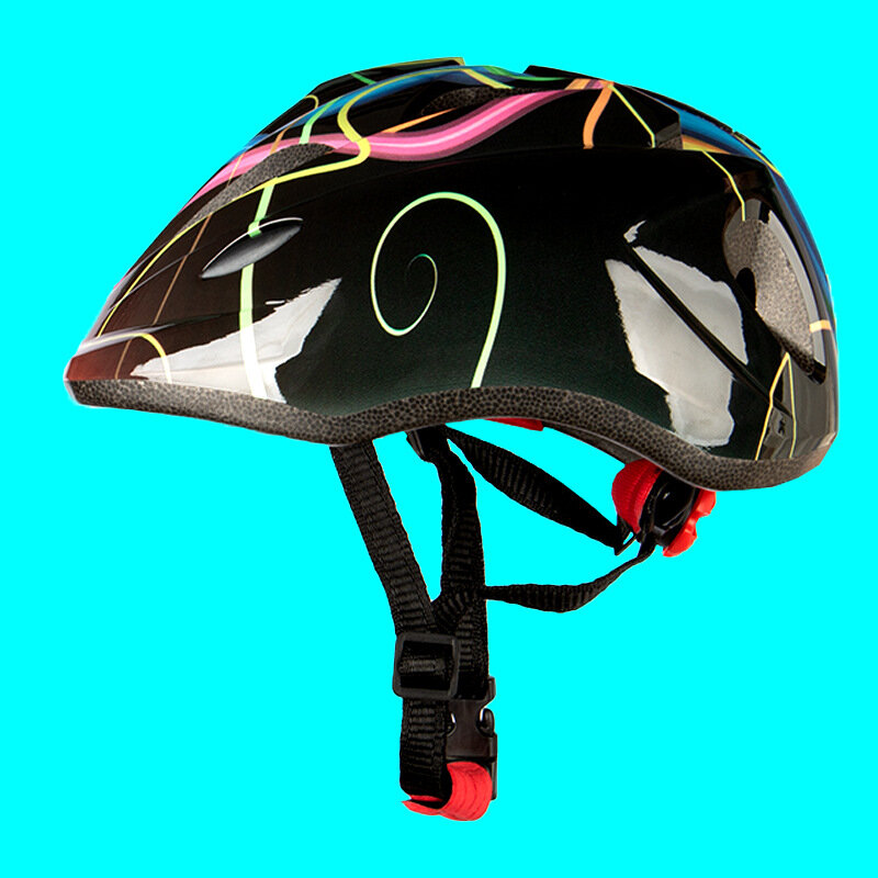 Шлем Fangbo, для роликов, велосипеда, скейтборда, балансира, полипропилен, цветочно-черный