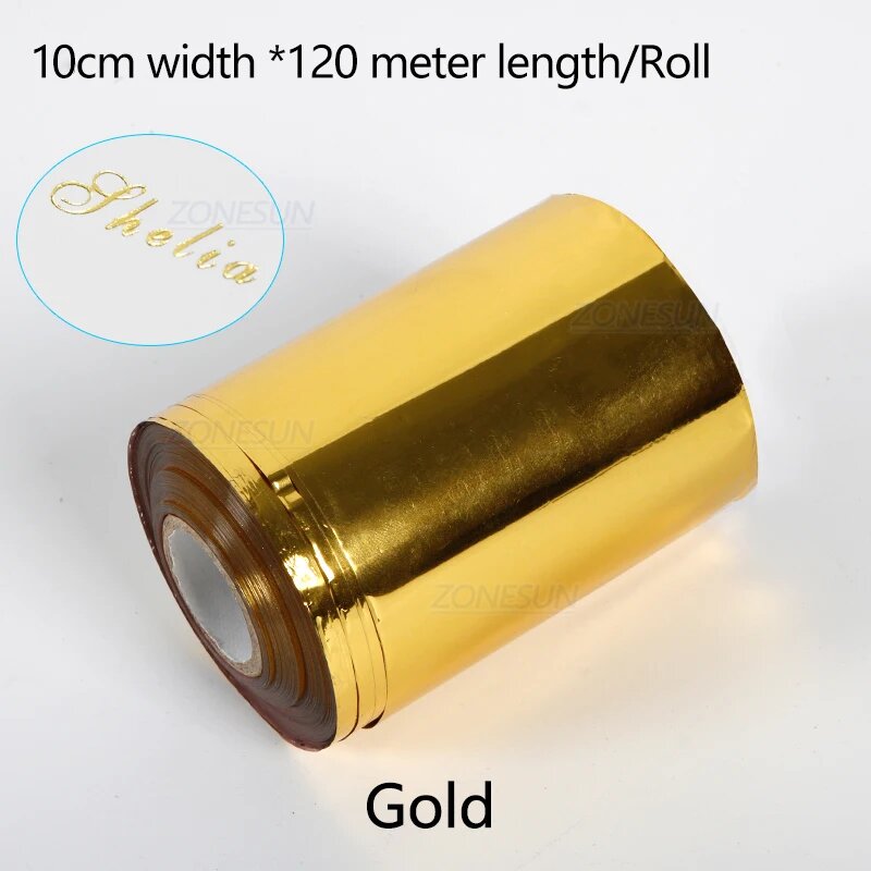 Фольгированная бумага ZONESUN для горячего тиснения золотая/серебристая gold