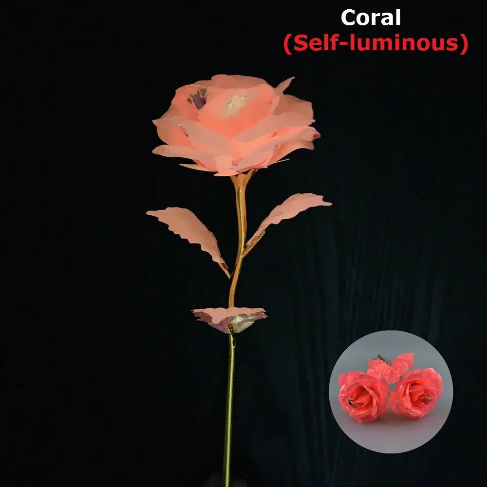 Светящаяся золотая роза Red