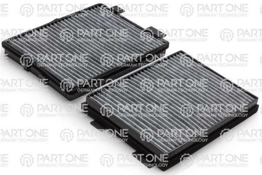 1CF048 PART-ONE Фильтр салона with active carbon, set, 2pcs, BMW 5 E39 95-03, 262x198x32