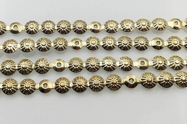 Бронзовые и серебряные декоративные ленты для обивки 5 м gold 11mm