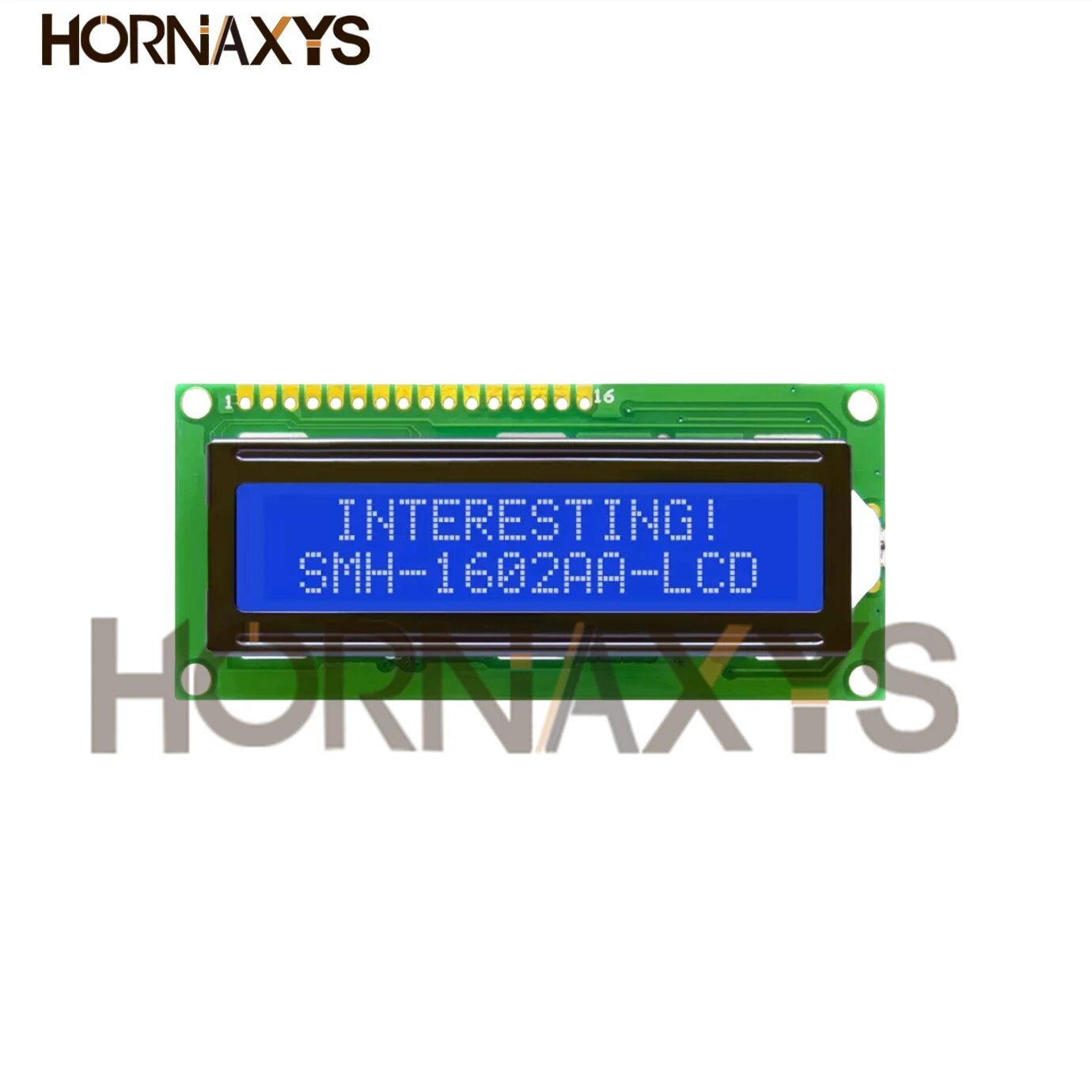 ЖК-модуль HORNAXYS LCD1602 I2C 16x2 сине-жёлто-зелёный LCD1602 Blue