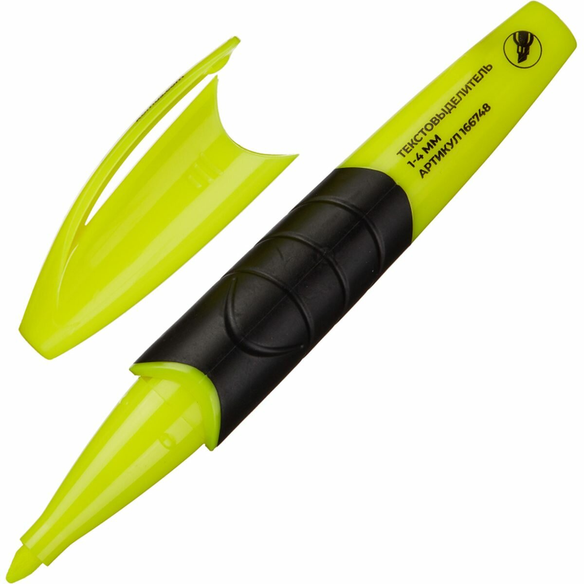 Маркер-текстовыделитель Комус (1-4мм, желтый), 12шт.