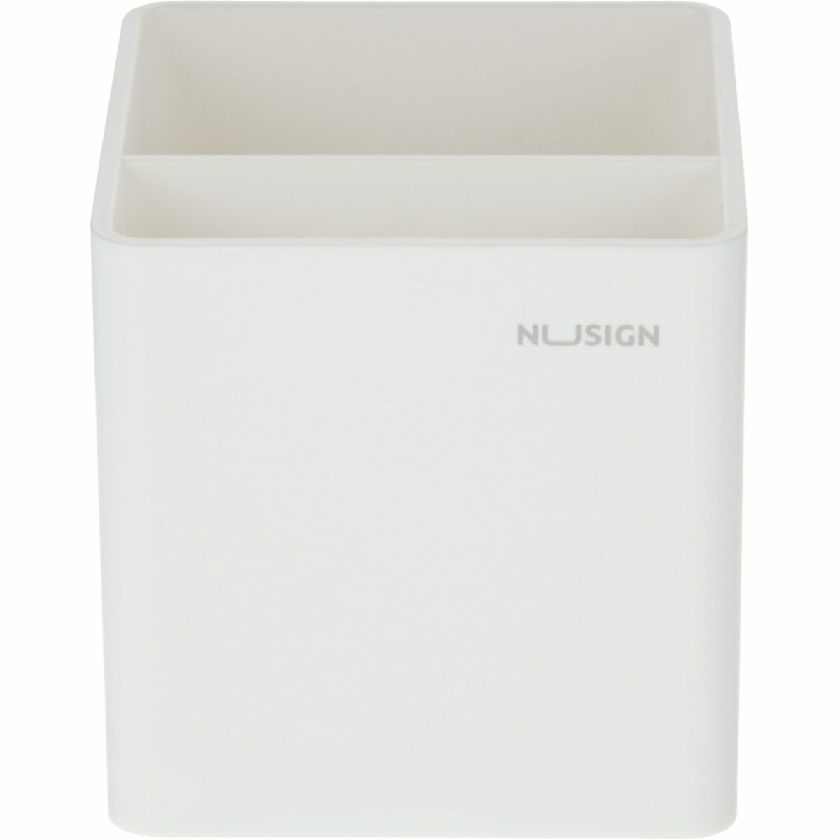 Подставка для канцелярских принадлежностей Deli White Nusign, 2 отделения, белая (NS011)