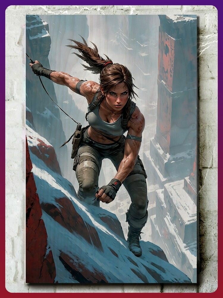 Картина интерьерная на дереве Игры Tomb Raider (Томб райдер, Лара Крофт, приключения, экшен, PS , Xbox, PC, Switch) - 62412343