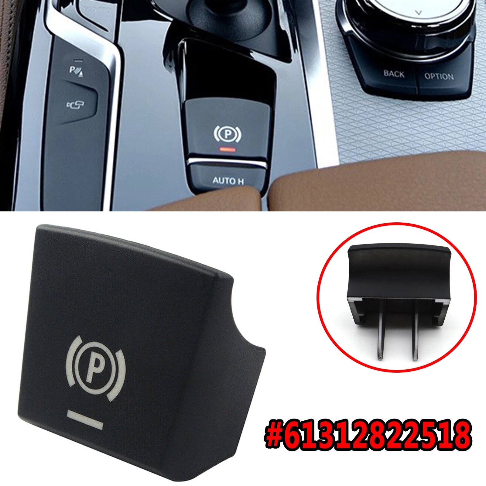 Стояночный тормоз P кнопка переключатель ручной тормоз для BMW 5 7 F01 F02 F07 F10 F11 2009 2010 2011 2012 2013-17 61312822518 автомобильные аксессуары