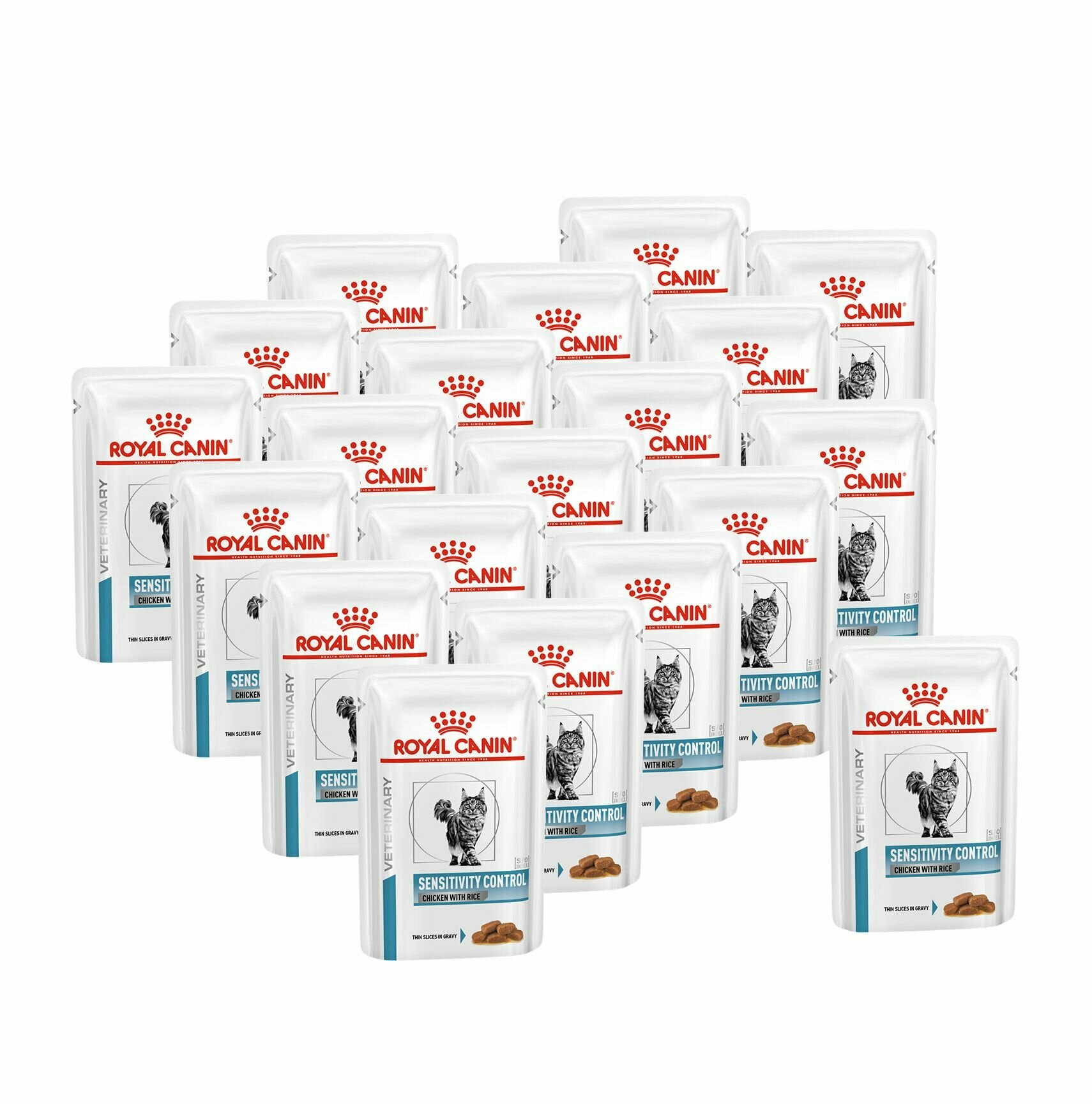 Royal Canin Sensitivity Control Feline диетический влажный корм для кошек при пищевой аллергии и непереносимости в соусе, в паучах - 85 г х 20 шт.