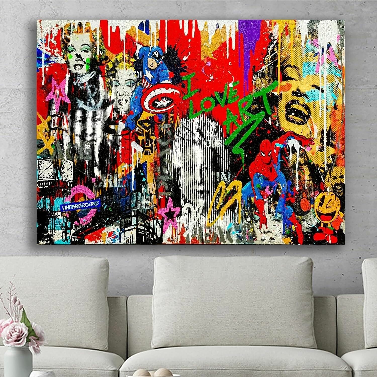 Картина на стену граффити, уличное искусство, 40х60 см.