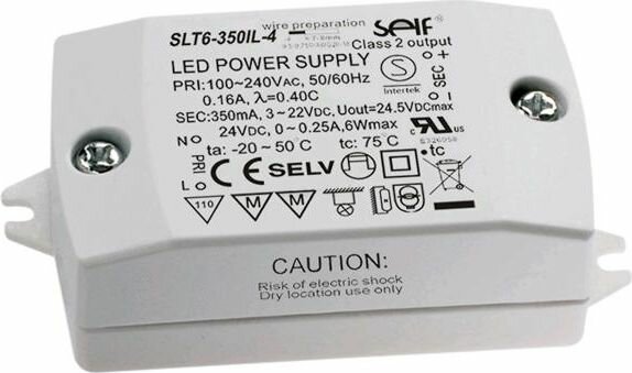 Блоки питания SELF SLT6-350IL-4 для LED 220V/24V, 6Вт, 1 шт