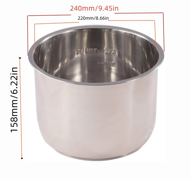 Внутренняя кастрюля из нержавеющей стали 6 quart для Instant Pot