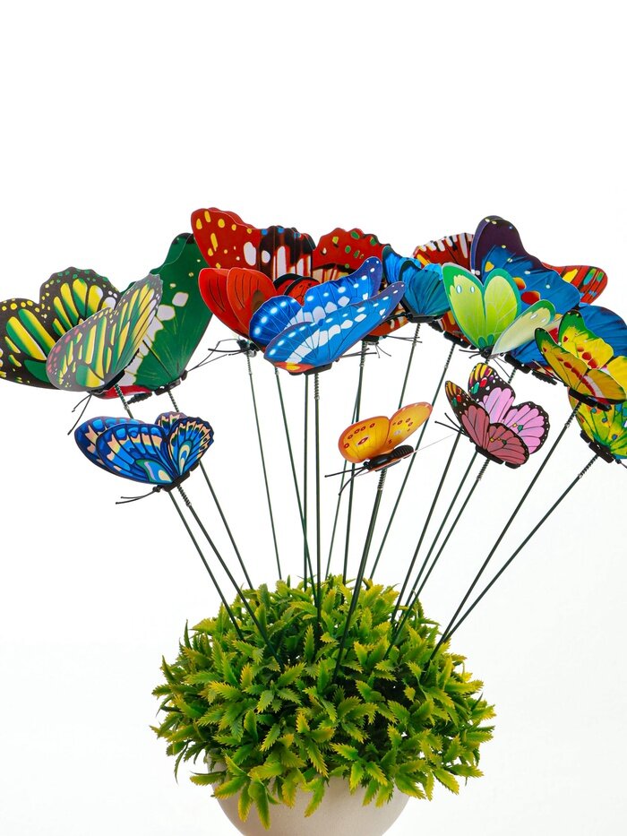 Штекер садовый «Бабочки», 12, 8, 6 см, набор 20 шт.