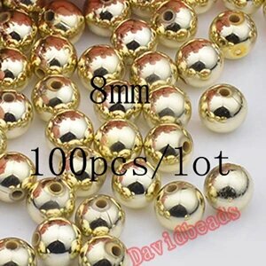 MOON BEADS Акриловые бусины золотые и серебряные
