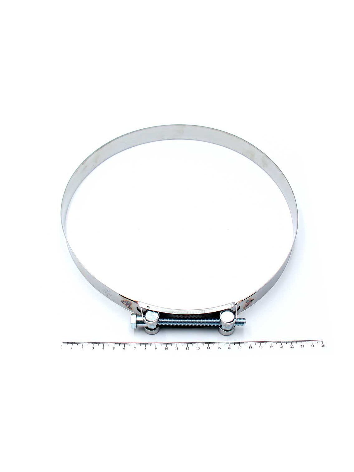 Хомуты силовые одноболтные из нержавеющей стали (W2), рабочий диапазон 240-252 мм, ширина 30 мм (2 шт.)