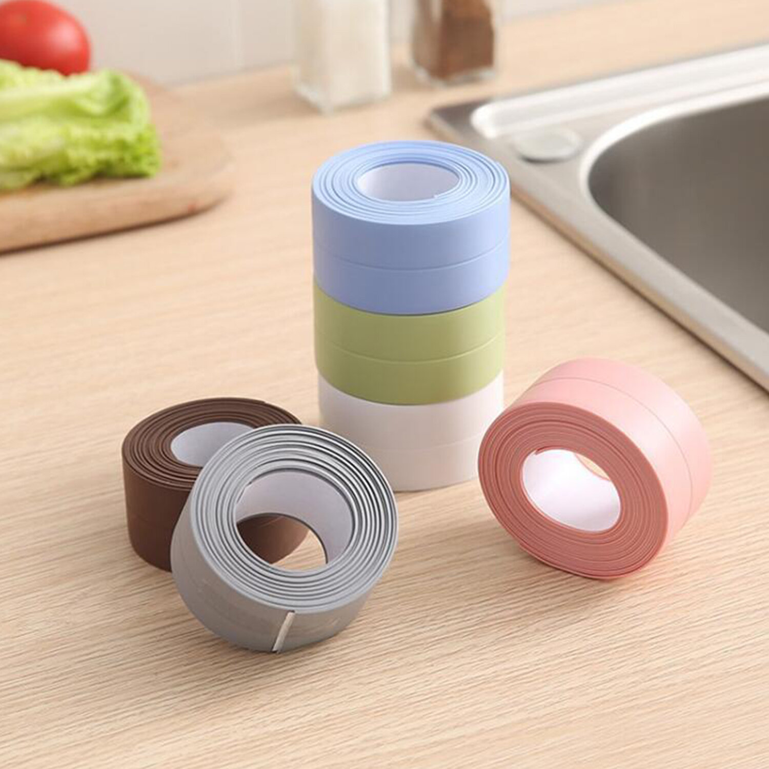 Самоклеящаяся лента для герметизации швов, влагостойкая, противоплесневая, водонепроницаемая лента для герметизации швов на кухне, столешнице, ванной, полу, стене, раковине, газовой плите, защитная лента для кромок