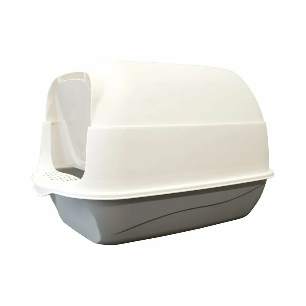 Лоток для кошек закрытый большой домик с бортами COST-CW8016