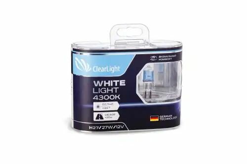 Лампа галогеновая 12V H27 27W PG13 4300K (бокс 2шт) White Light