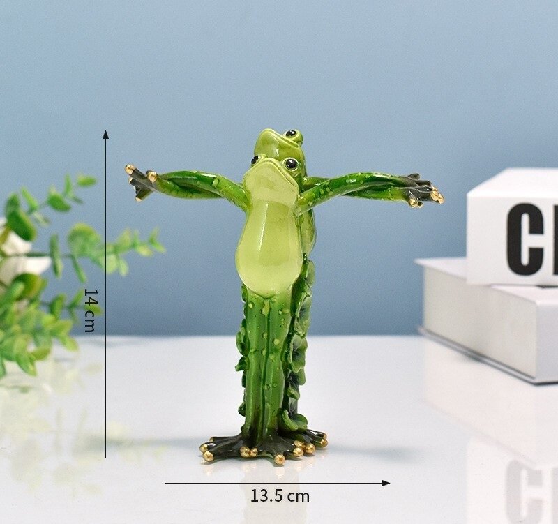 Фигурка декоративная садовая "Лягушата", романтика - сказка у вас в саду, 12 см.