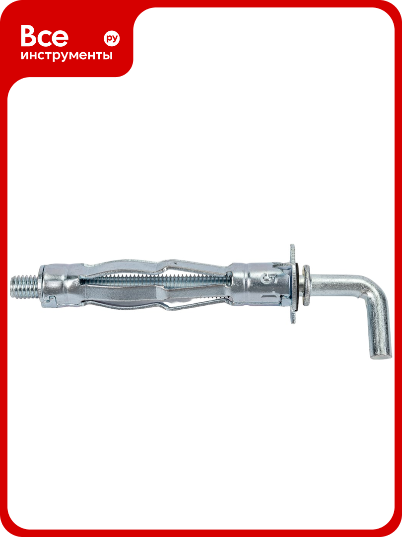 Анкер дюбель Tech-Krep Молли W с крюком М5х52 4 шт - пакет 112288, белый