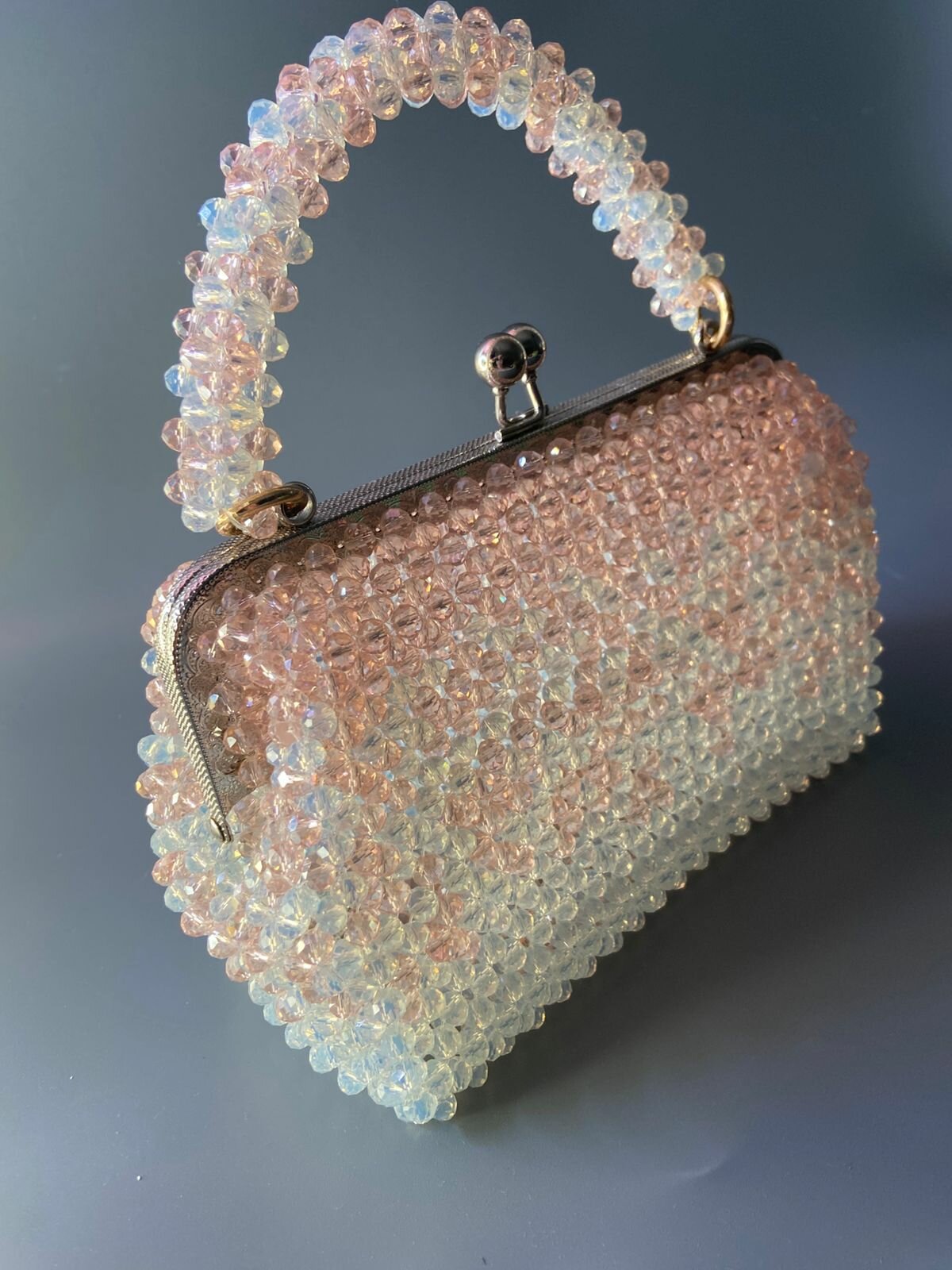 Сумка клатч  Хрустальная сумка из бусин