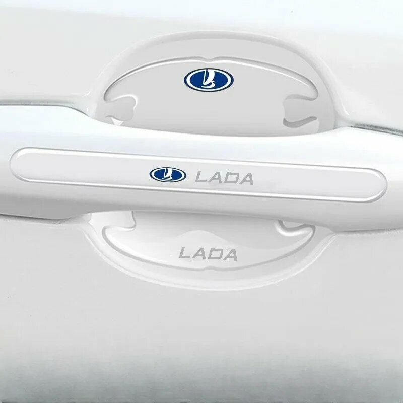 Комплект из 8 штук, Пленка защитная под дверные ручки автомобиля, Универсальная / Защита от царапин и сколов для Lada
