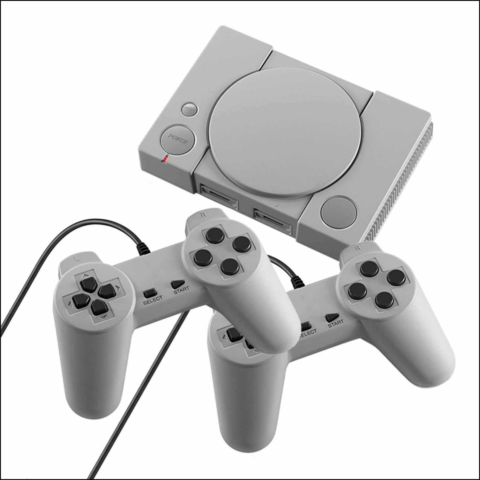 Мини игровая консоль PS1. Два игровых контроллера поддерживают двух игроков-haide2