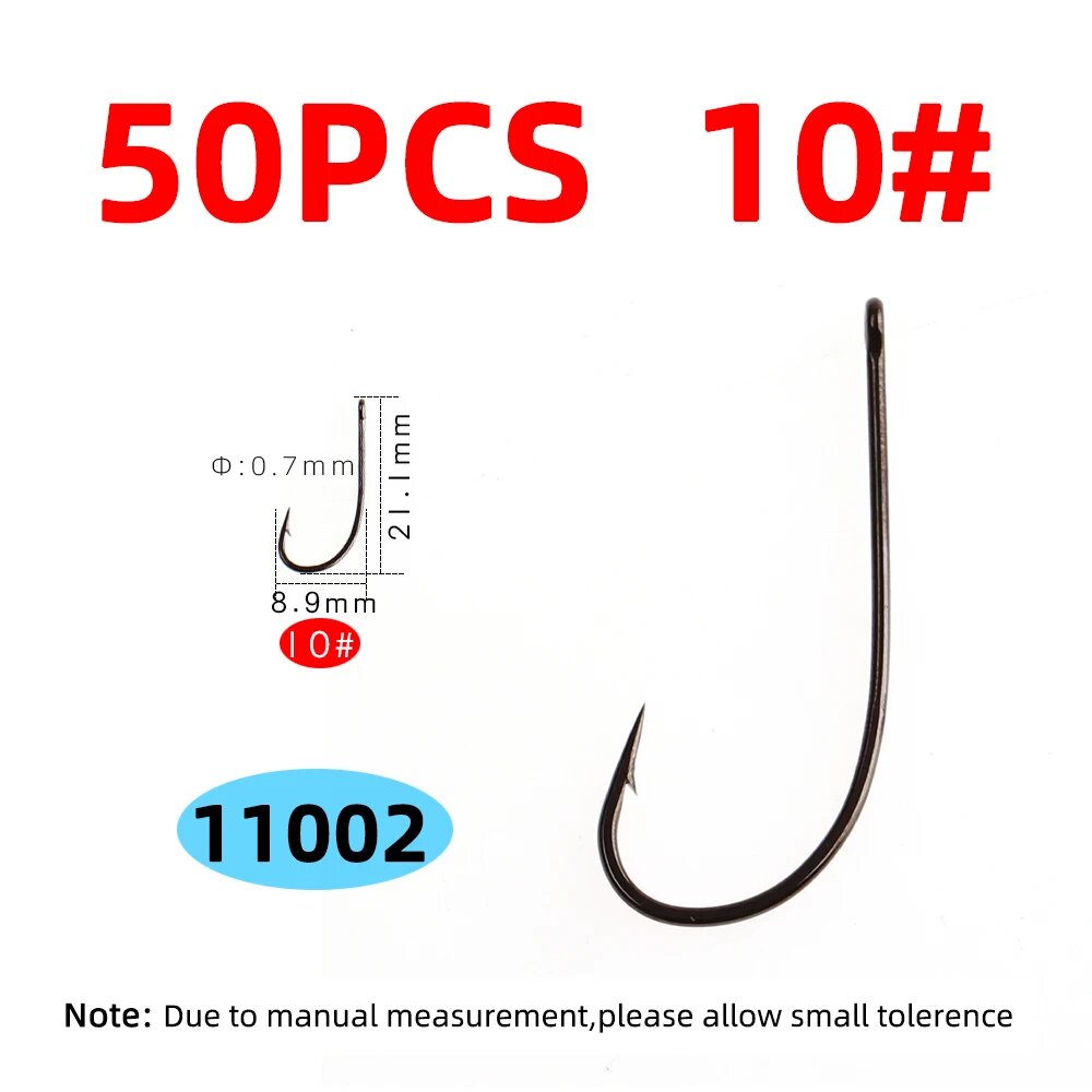 Wifreo Крючки-стримеры для нахлыста 50 шт 50pcs size 10