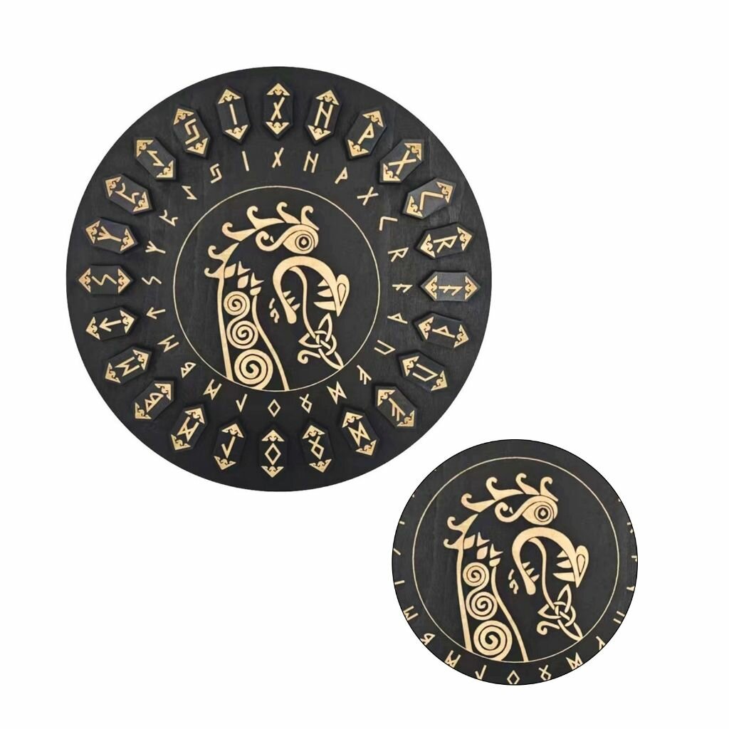 Набор рунических камней и досок из ведьминого дерева, декор для медитаций исцеления дома