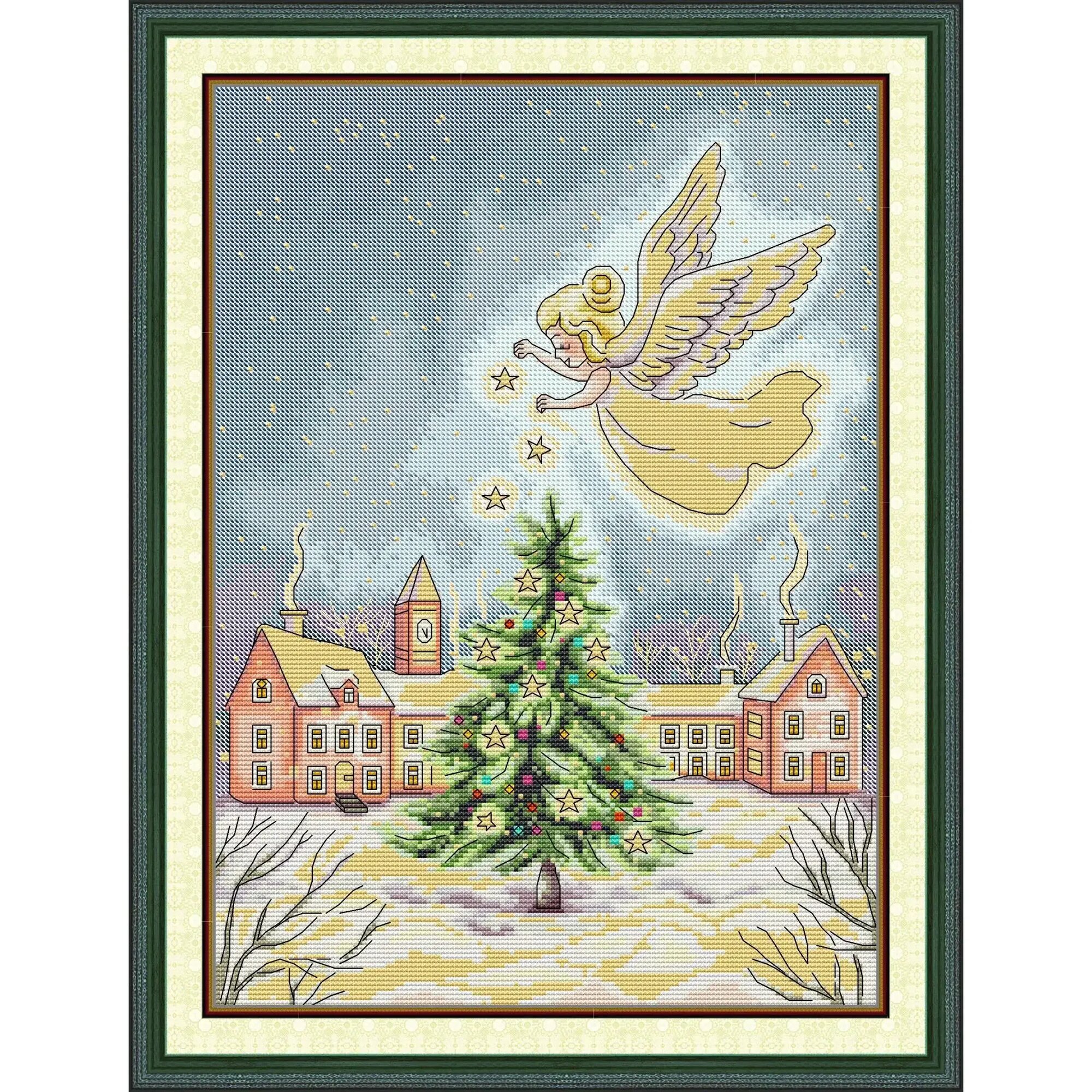 Набор для вышивки крестом Joy Sunday Рождественский ангел 14CT HD Printed