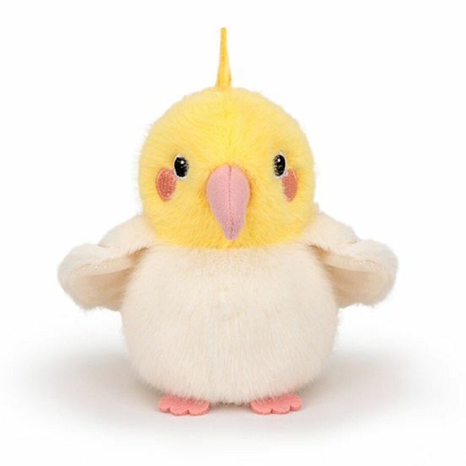 Мягкая игрушка птица Корелла для девочек и мальчиков / Плюшевый Корелла для малышей KiDWoW желтый 11см