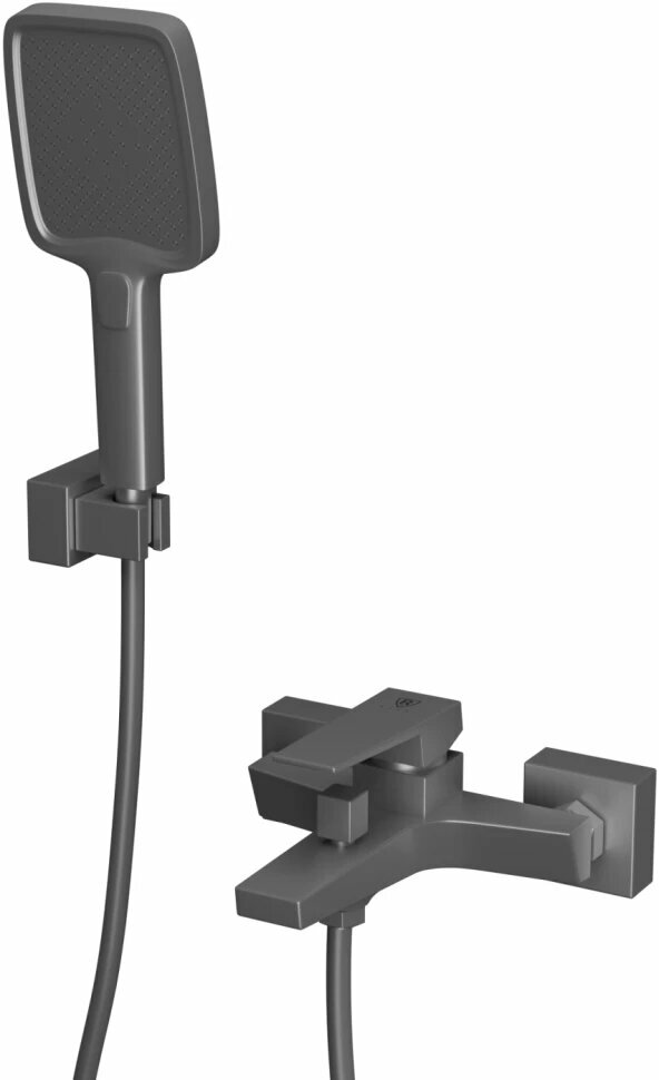 Смеситель для ванны Rush Thira TR3635-44Grey с душевым гарнитуром, серый графит