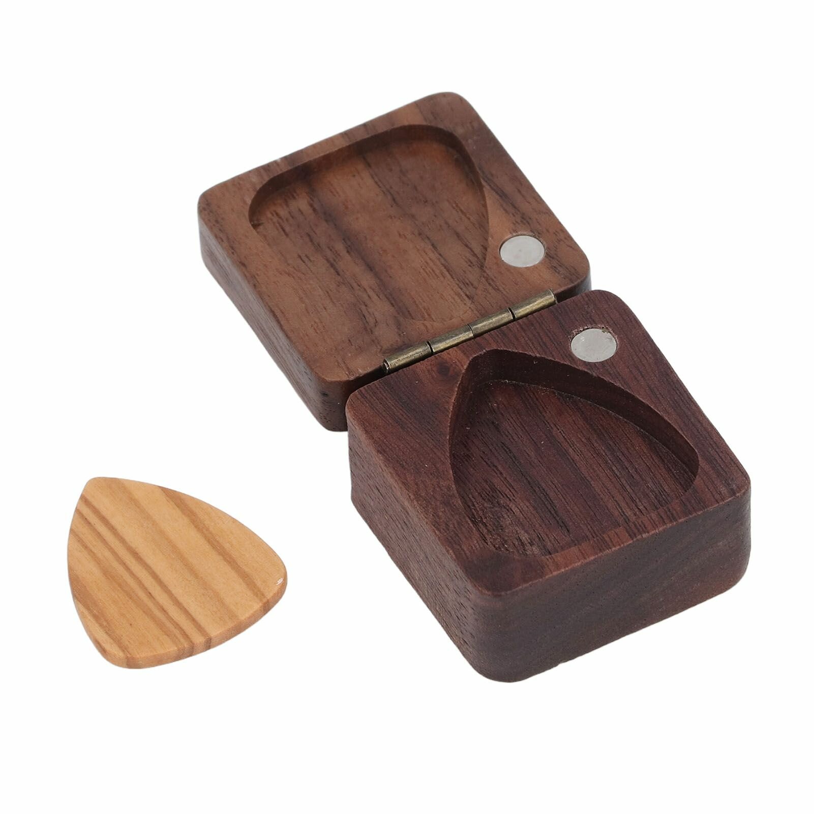 Коробка для медиаторов, портативный многофункциональный деревянный чехол для медиаторов, органайзер для хранения гитаристов, музыкантов