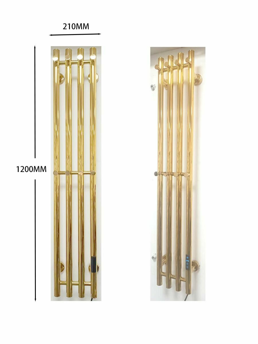 Полотенцесушитель ,120cm*21cm/круглый, Электрический форма I-образная