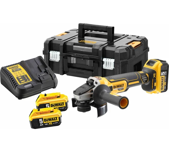 Аккумуляторная угловая шлифмашина DeWalt 18В XR 125мм DCG405P3-QW
