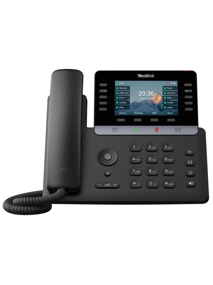 Телефон SIP Yealink SIP-T74W 16 аккаунтов, порт USB, Wi-Fi, 4,3" цветной экран, BLF, PoE, GigE, без БП