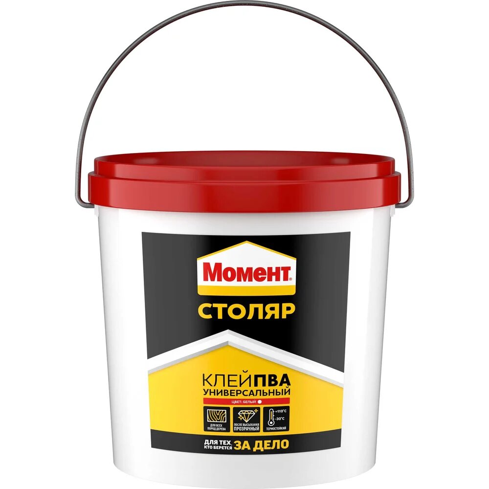 Универсальный клей Момент Столяр ПВА 3 кг 1960503 Б0023000, всех пород дерева