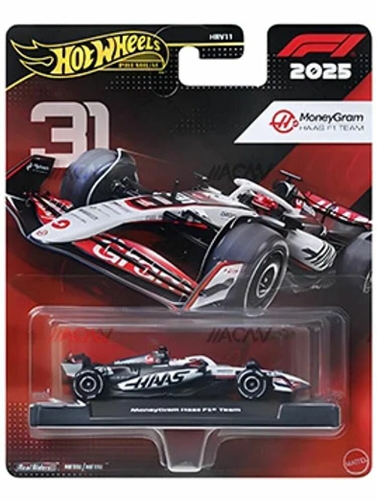 Машинка Mattel Hot Wheels Collectors F1 Series: MoneyGram Haas F1 Team (#31)