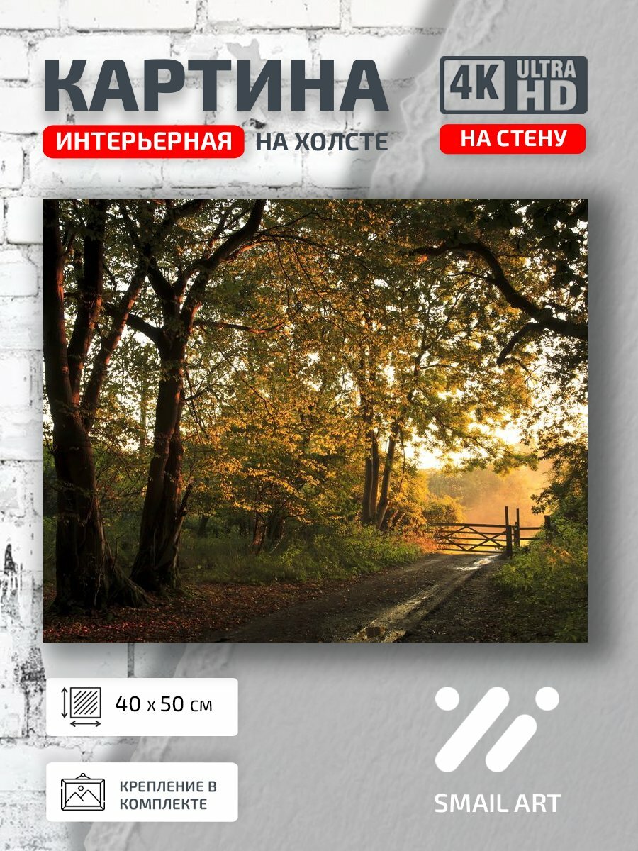 Картина на холсте интерьерная 40 на 50 на стену Закат Landscape для офиса пейзаж интерьер